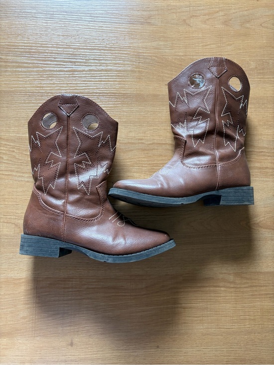 wonder nation | Shoes | Brown Leather Cowboy Western Pullon Boots ...